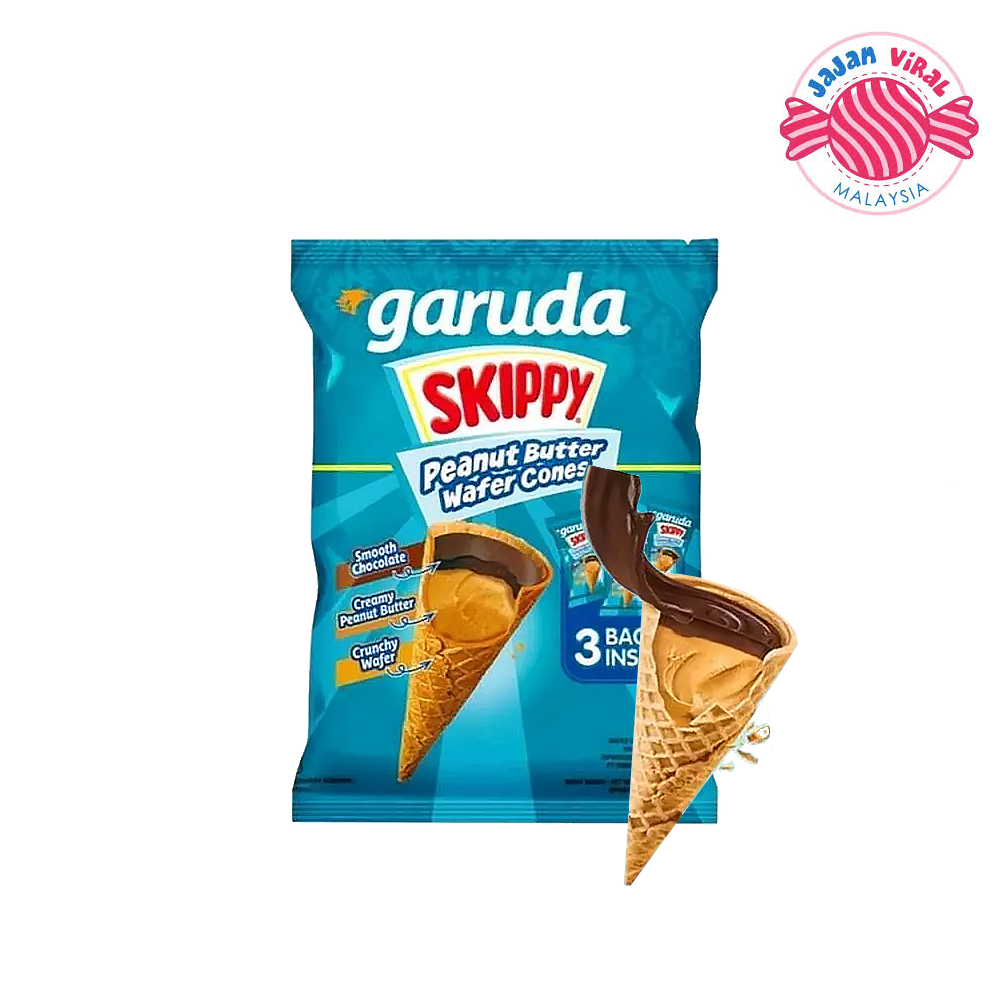 GARUDA SKIPPY PEANUT BUTTER WAFER CONES HALAL (3 BAG INSIDE) | Shopee ...
