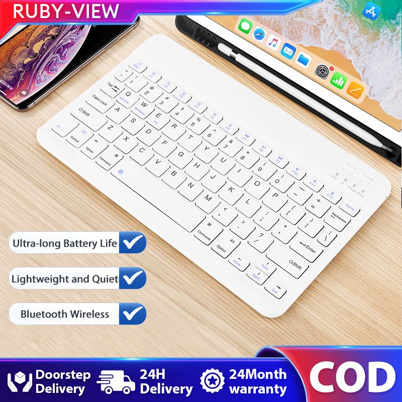 RUBY Bluetooth Wireless Keyboard 10 inch Mini For Phone Android Windows ...