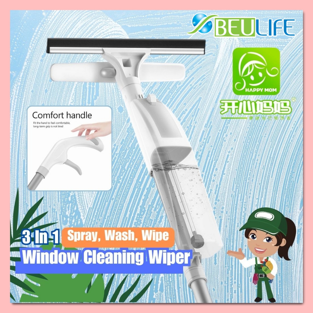 HAPPY MOM Window Cleaner Spray Squeegee Wiper Mop Cleaning Tool ...