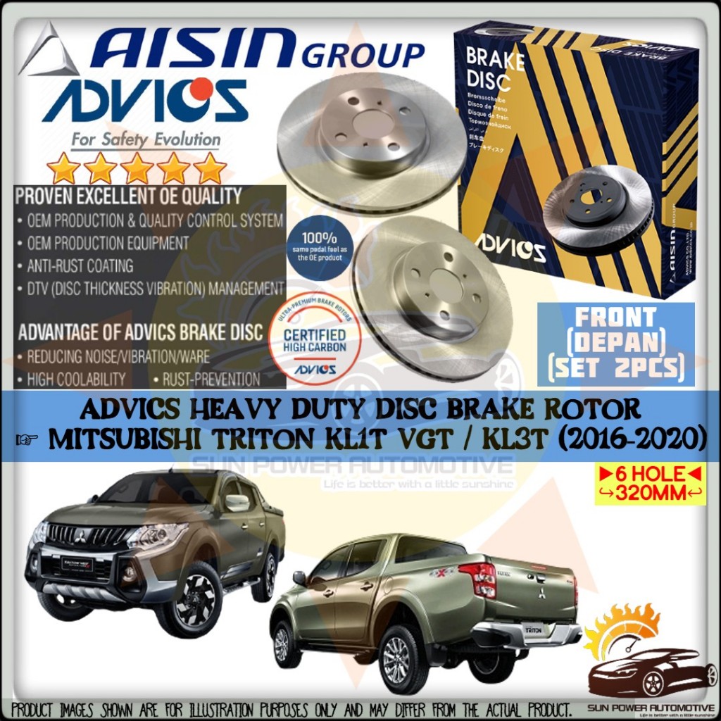 AISIN ADVICS Heavy Duty Mitsubishi Triton KL1T VGT / KL3T (2016-2020 ...