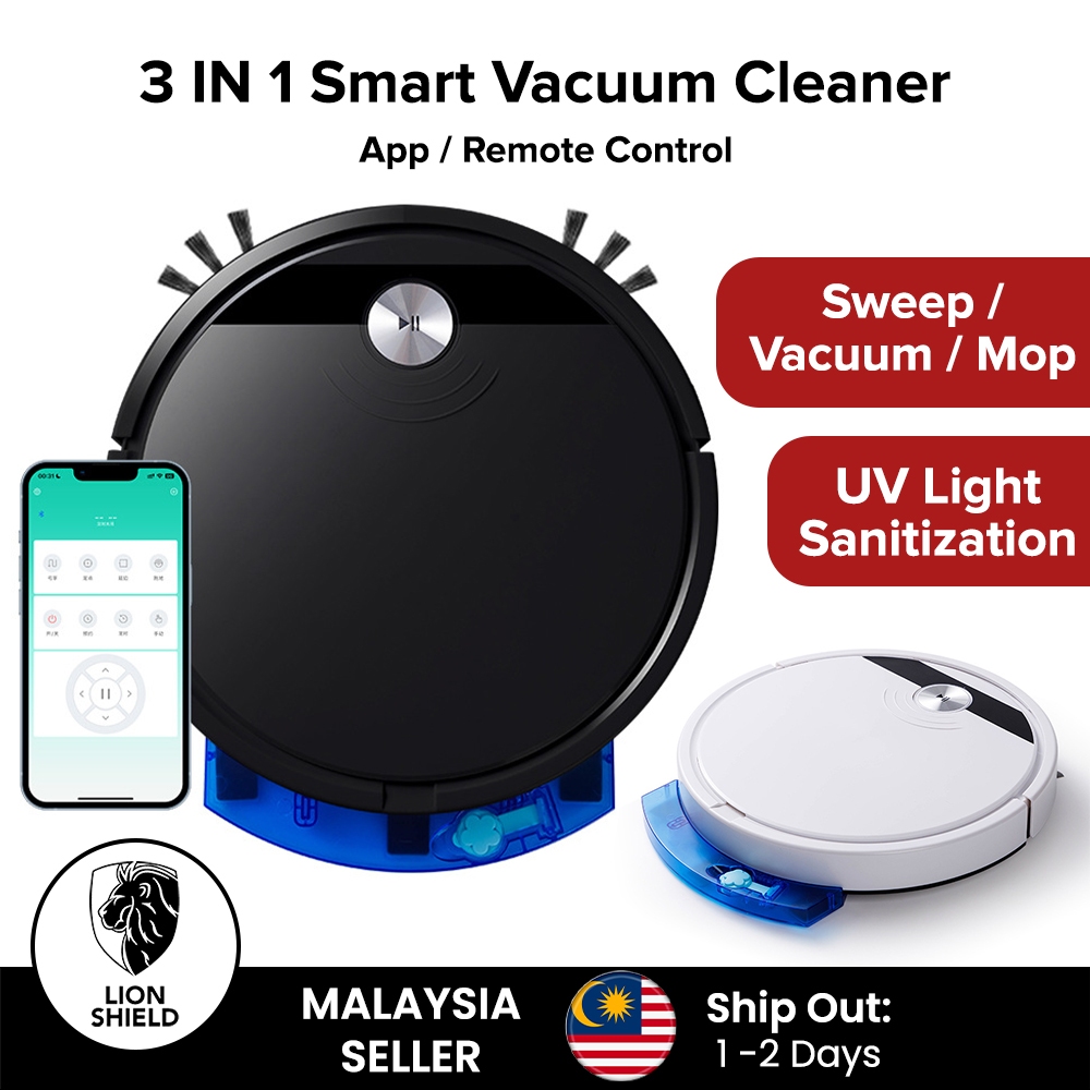 (MY) LionShield 3 IN 1 Smart Robotic Vacuum Cleaner RS800 Sweep / Vacuum / Mop with Water Tank ...