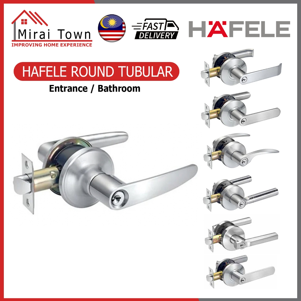 HAFELE Round Tubular Set Door Lock Ironmongery Entrance Bathroom Lock ...