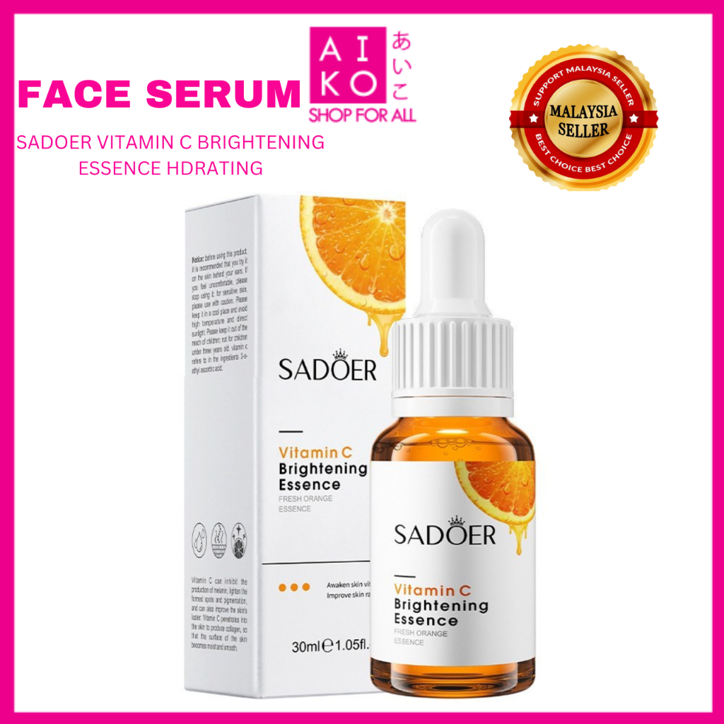 (AIKO)SADOER VITAMIN C BRIGHTENING ESSENCE HDRATING FACE SERUM 30ML (SD37831) | Shopee Malaysia