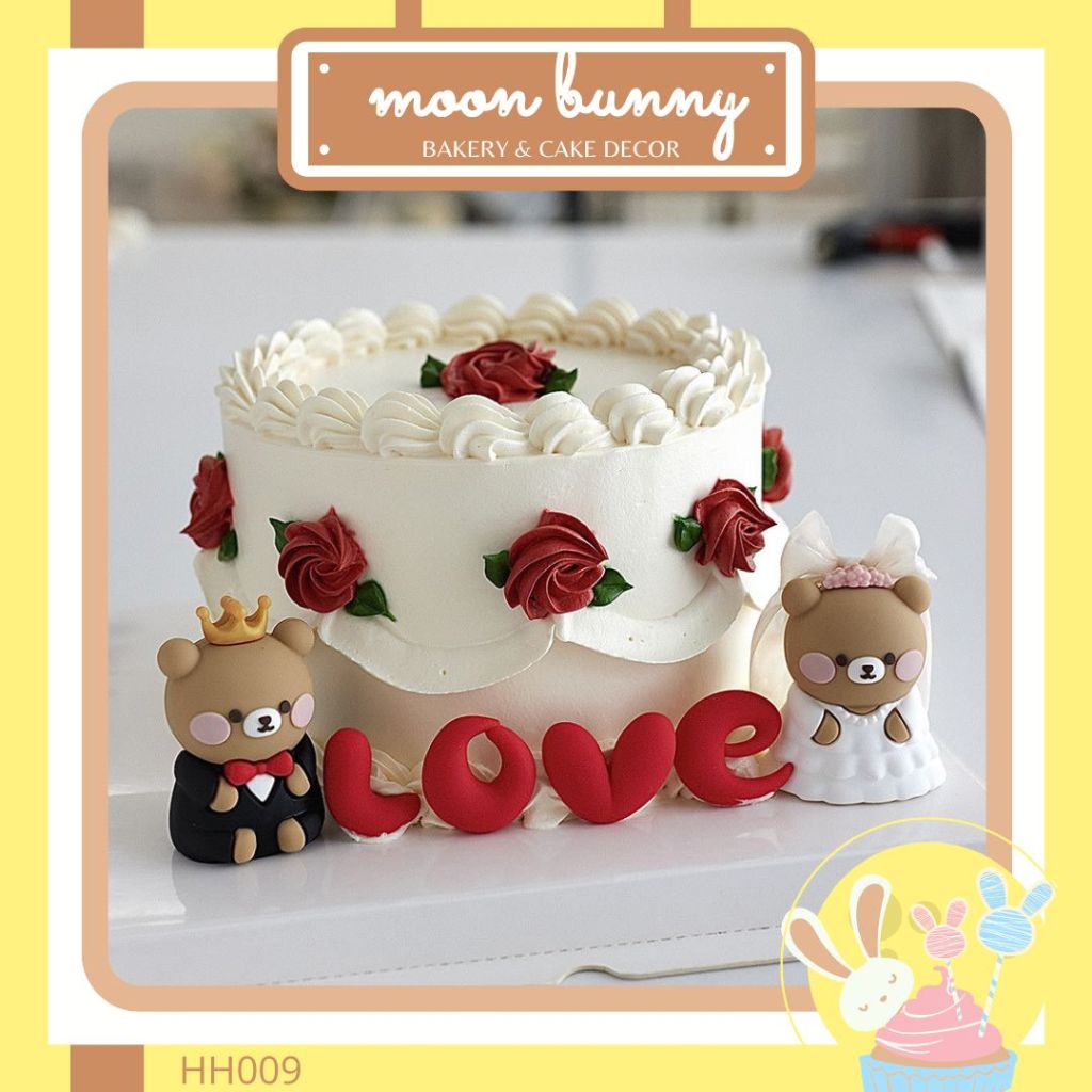 Cute Bride & Groom Bear Cake Topper Decoration Wedding Cake Topper ...
