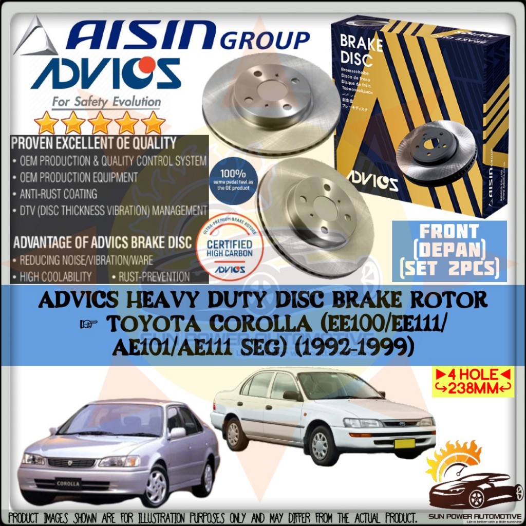 AISIN ADVICS Heavy Duty Toyota Corolla EE100 EE111 AE101 AE111 SEG ...