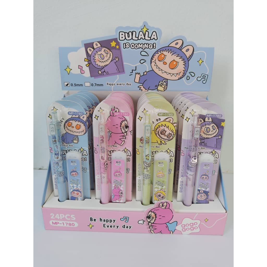 Readystock Available Promotion Fancy Labubu Design HB Mechanical Pencil ...
