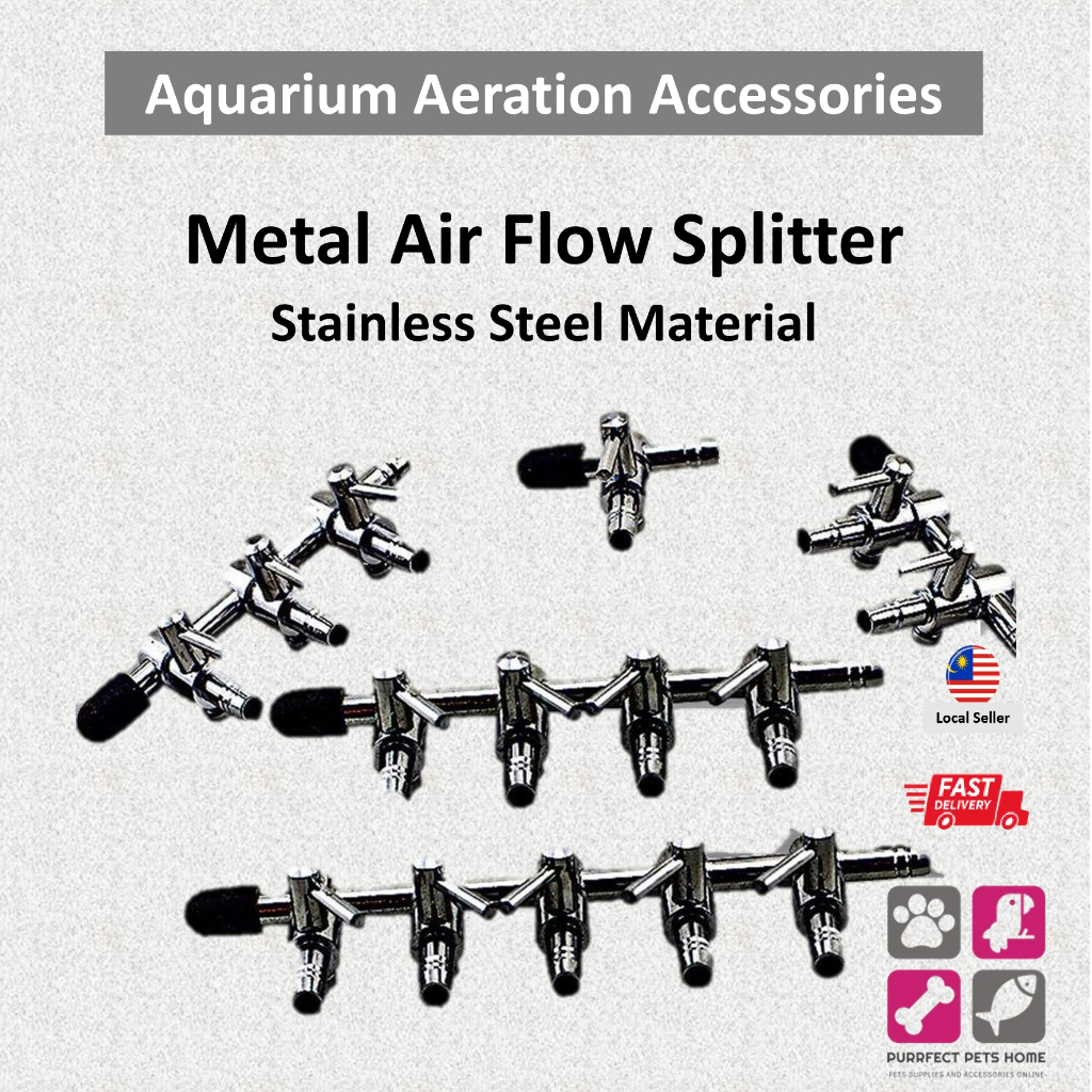 🔥Ready Stock🔥Stainless Steel 4mm Aquarium Air Splitter Airline Tubing ...