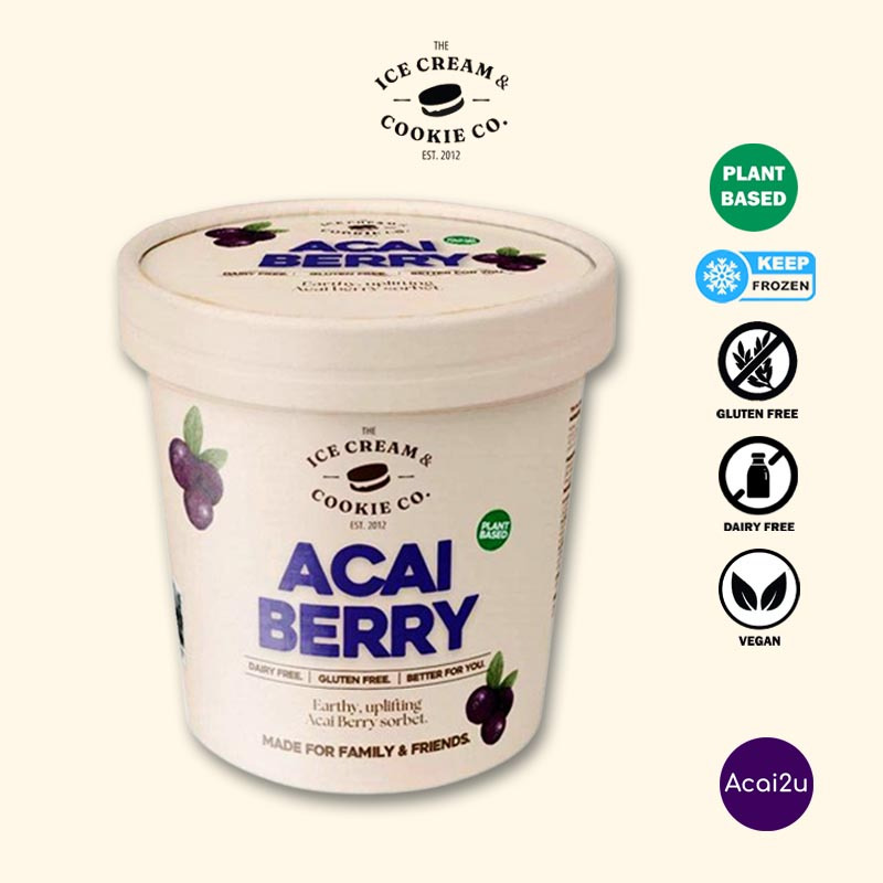 The Ice Cream & Cookie Co. Acai Berry Sorbet Frozen Dessert 473ml Pint ...