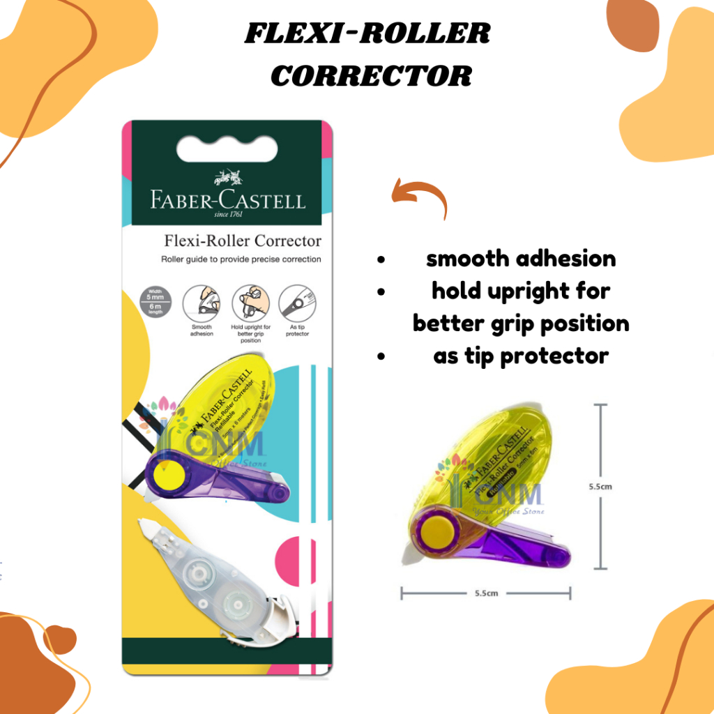 Faber-Castell Flexi-Roller Correction Tape Refillable | Shopee Malaysia