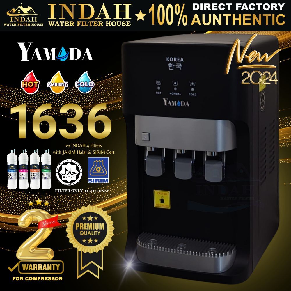 Yamda Mild Alkaline Water Dispenser Hot Normal Cold 1636 w/ 4 JAKIM ...