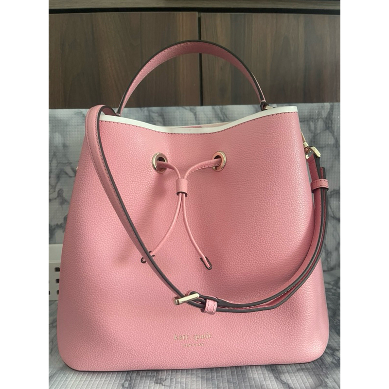 Preloved Authentic Kate Spade New York Eva Large Bucket Satchel in Pink ...