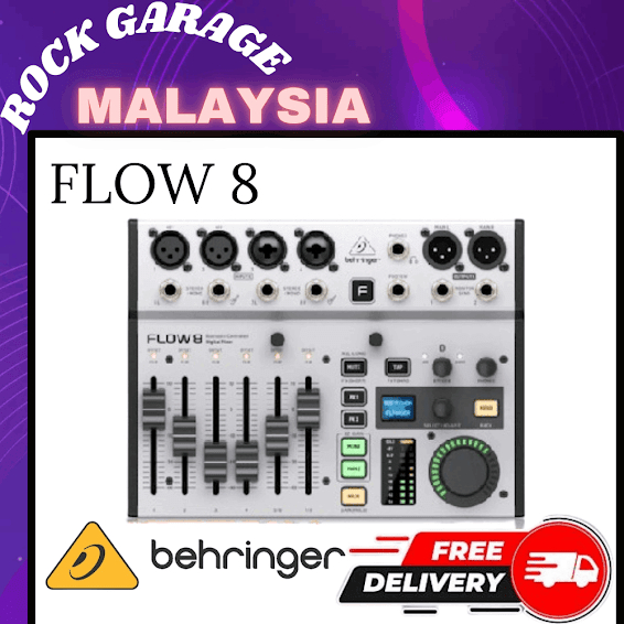 Behringer FLOW 8 8-input Digital Mixer with Bluetooth ( FLOW-8 / FLOW8 ...