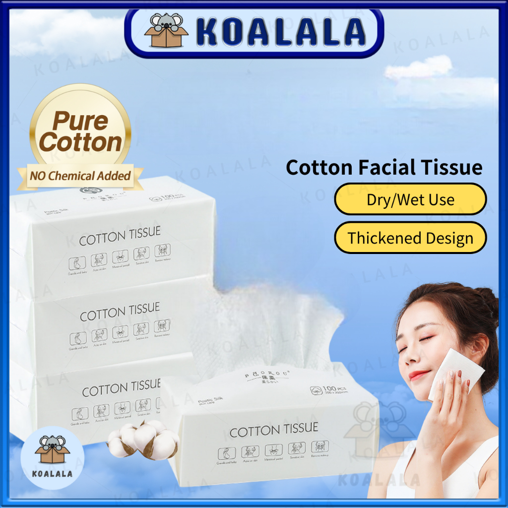 [Shopee Choice] (100pcs, 15*20) Facial Tissue Towel Disposable Face ...