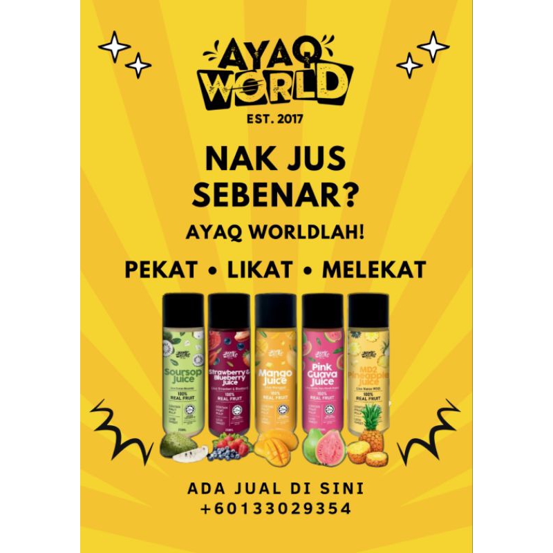 AYAQ WORLD JUS BUAH SEBENAR!! MANGGA DURIAN BELANDA BUAH SEBENAR 💯 ...