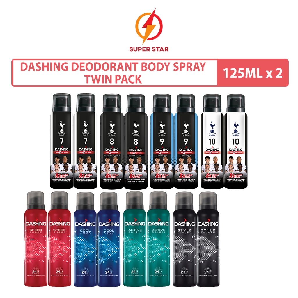 Dashing Deodorant Body Spray Twin Pack (125ml x 2) | Shopee Malaysia