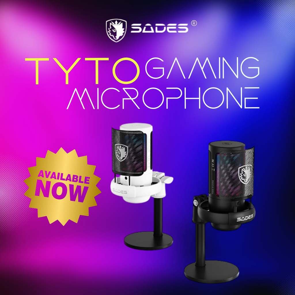 Sades Gaming Microphone Tyto Type-A to Type-C Connection - Black/ White ...