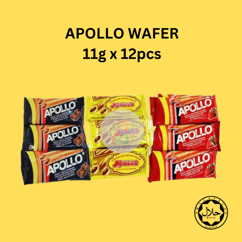 Apollo Chocolate Wafer Cream / Stick Wafer Chocolate / Strawberry 11g x ...