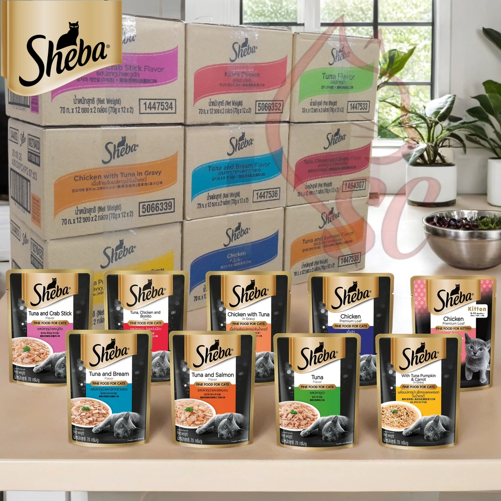Cat Pouch- SHEBA Pouch Wet Food (Carton) 70g x 24pouch | Shopee Malaysia