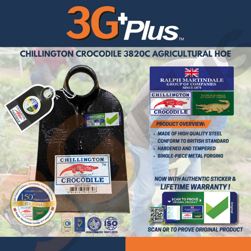 [100% ORIGINAL] Chillington Crocodile 3820/C Agricultural Hoe Head Mata ...