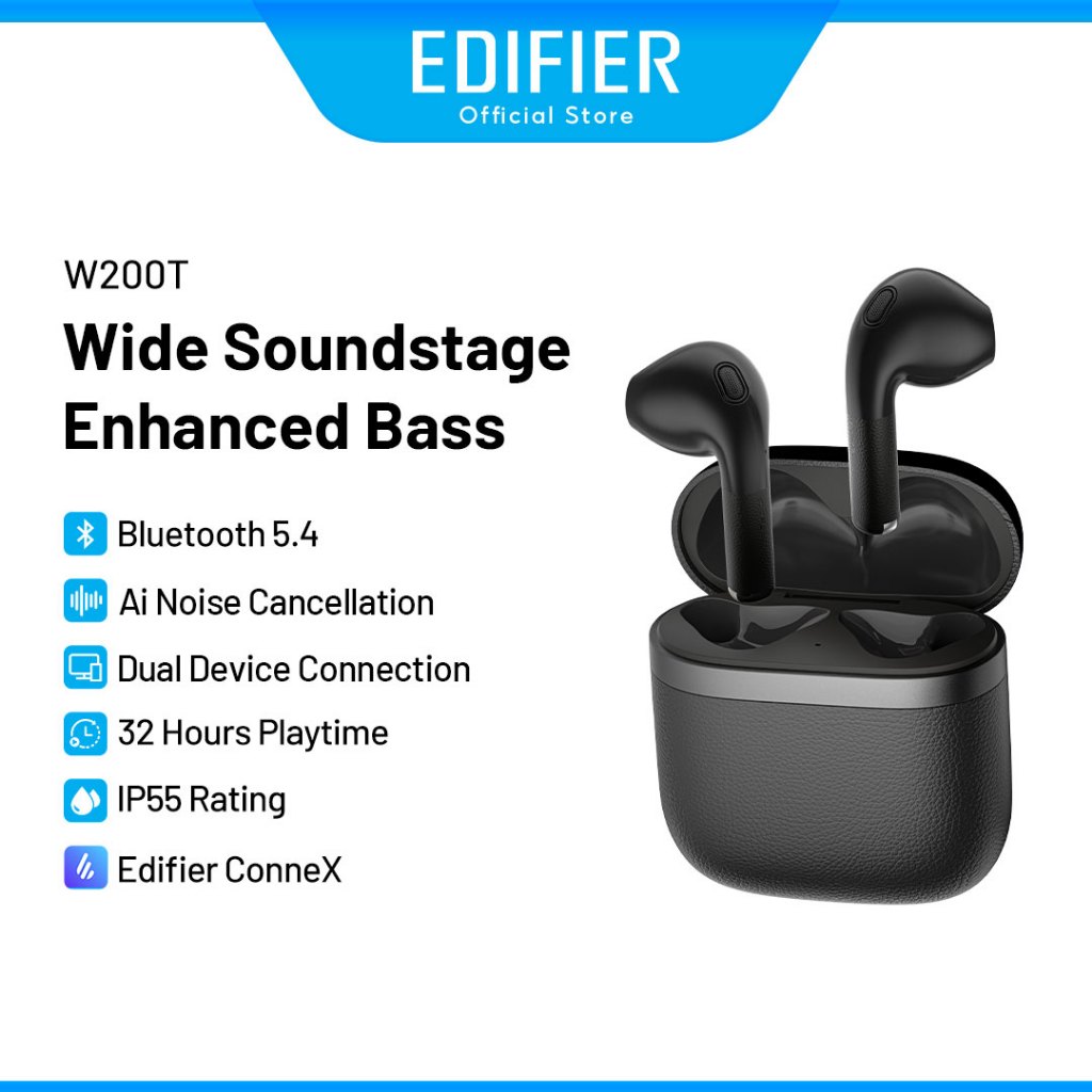 Edifier W200T - True Wireless Earbuds Bluetooth V5.4 | ANC | 13mm ...