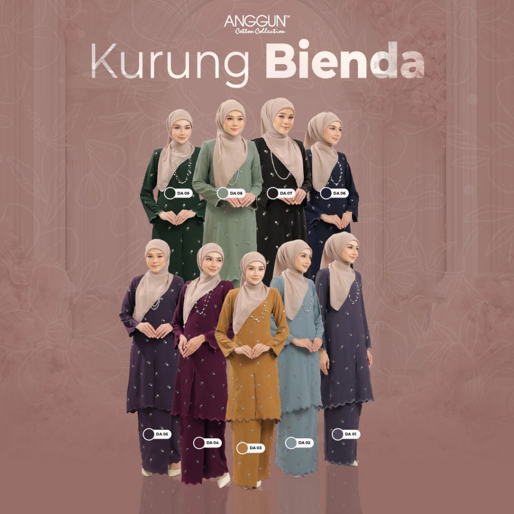 ANGGUN COTTON Baju Kurung Bienda Batch 1 Material Italian Crepe Cutting ...
