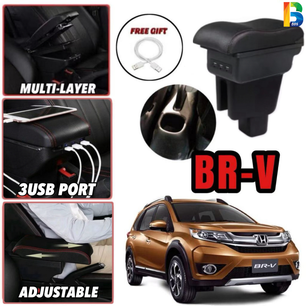 HONDA BRV USB ARMREST Adjustable 2layer 3USB Charging Port Multi Layer ...