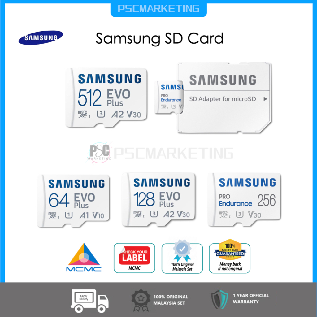 (100%original) Samsung EVO Plus /SanDisk microSD Card with SD Adapter ...