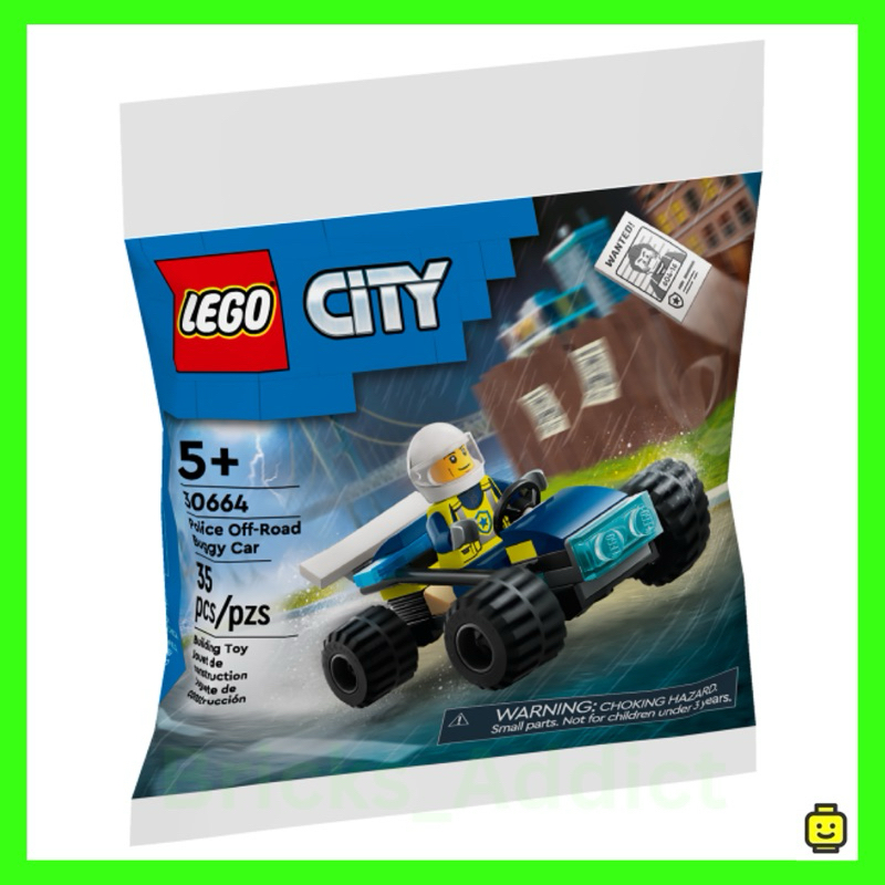 [Bricks_Addict] 30664 LEGO TOWN CITY, Police Off-Road Buggy Car Polybag ...