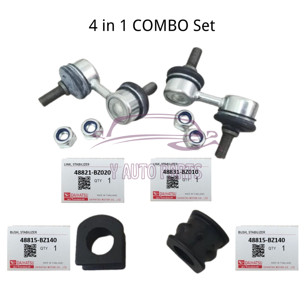 [4 IN 1 COMBO SET] Daihatsu Front Stabilizer Link / Stabilizer Bush for ...