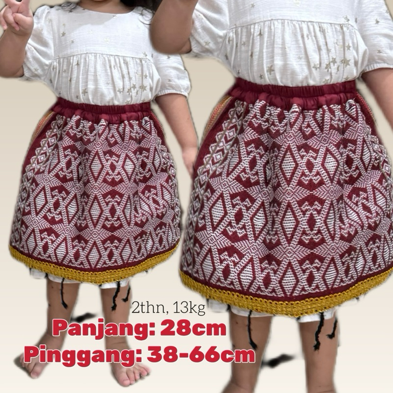 skirt instant sidan for kids girl iban pua kumbu borneo | Shopee Malaysia