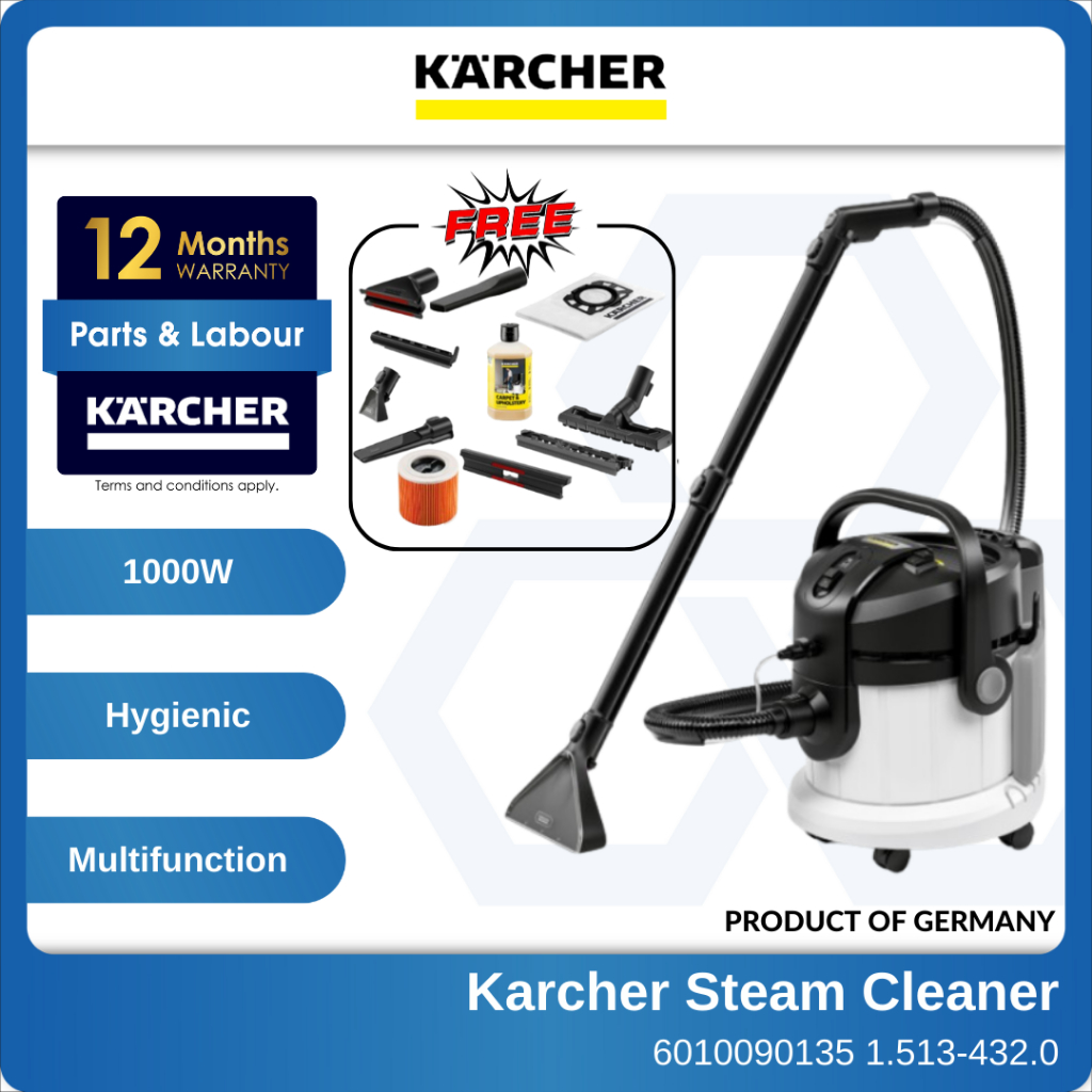 KARCHER SE4 Plus White 3in1 Spray Extraction Wet & Dry Vacuum Cleaner ...