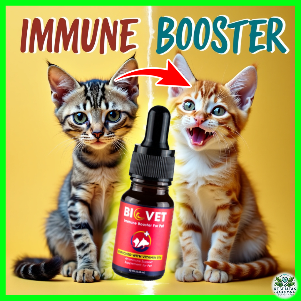 🐾BIOVET Immune Booster: Vitamin Premium untuk Kesihatan Kucing & Anjing ...