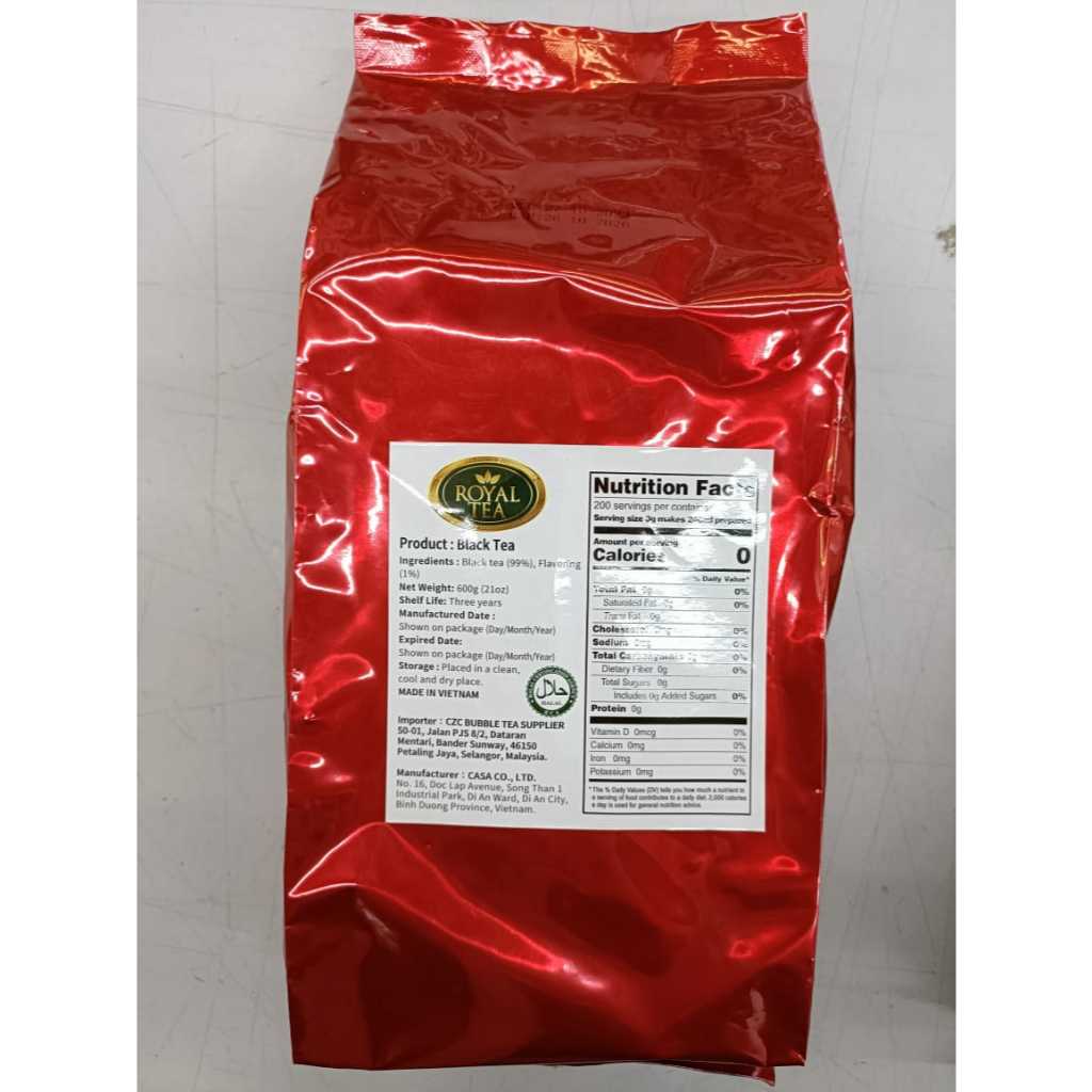 ROYAL TEA Black Tea 红茶茶叶 Made in Vietnam With Halal 600g | Shopee Malaysia