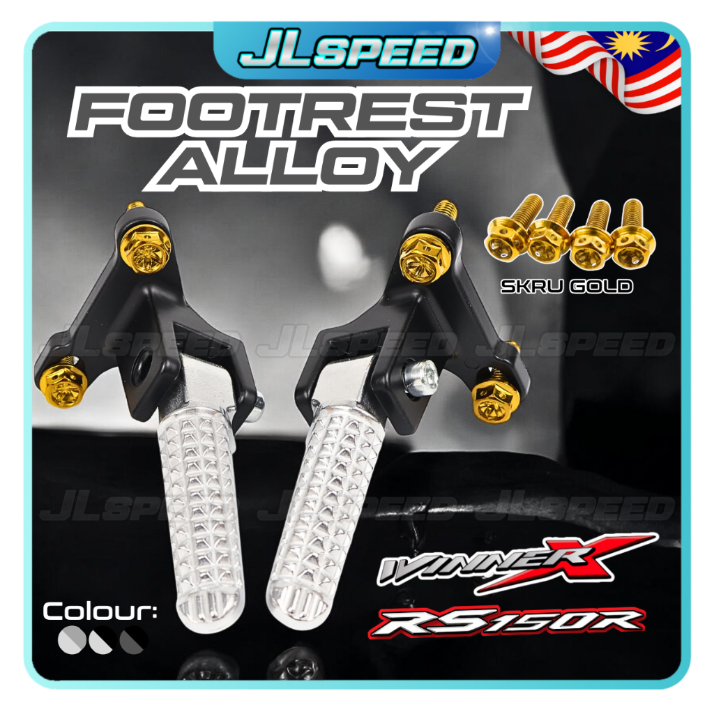 RS150 / RSX 150 Rear Footrest Bracket Set Pemijak Kaki Braket Alloy ...