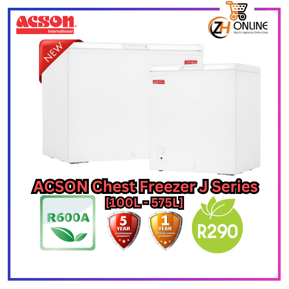[NEW] Acson Chest Freezer J Series 100L-575L R600A R290 Refrigerant ...