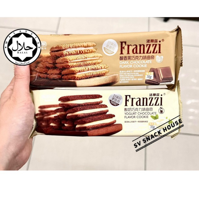 Franzzi Dark Chocolate Flavor Cookies/Yogurt Chocolate Flavour Cookies ...