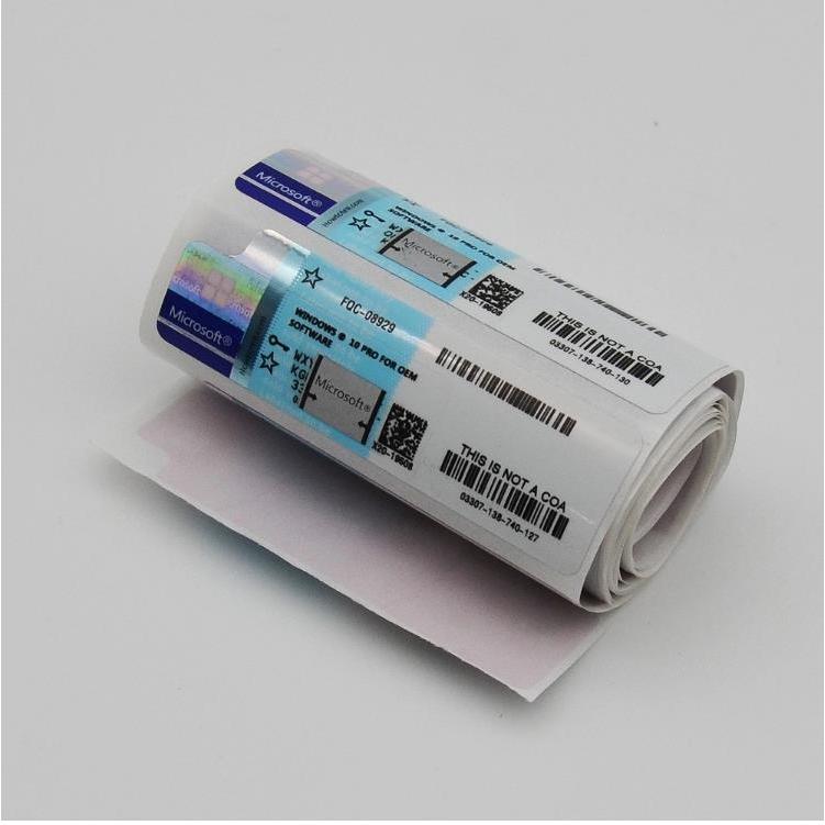 COA STICKER SILVER / RED / BLUE WINDOWS 10 PRO AND WINDOWS 11 PRO ...