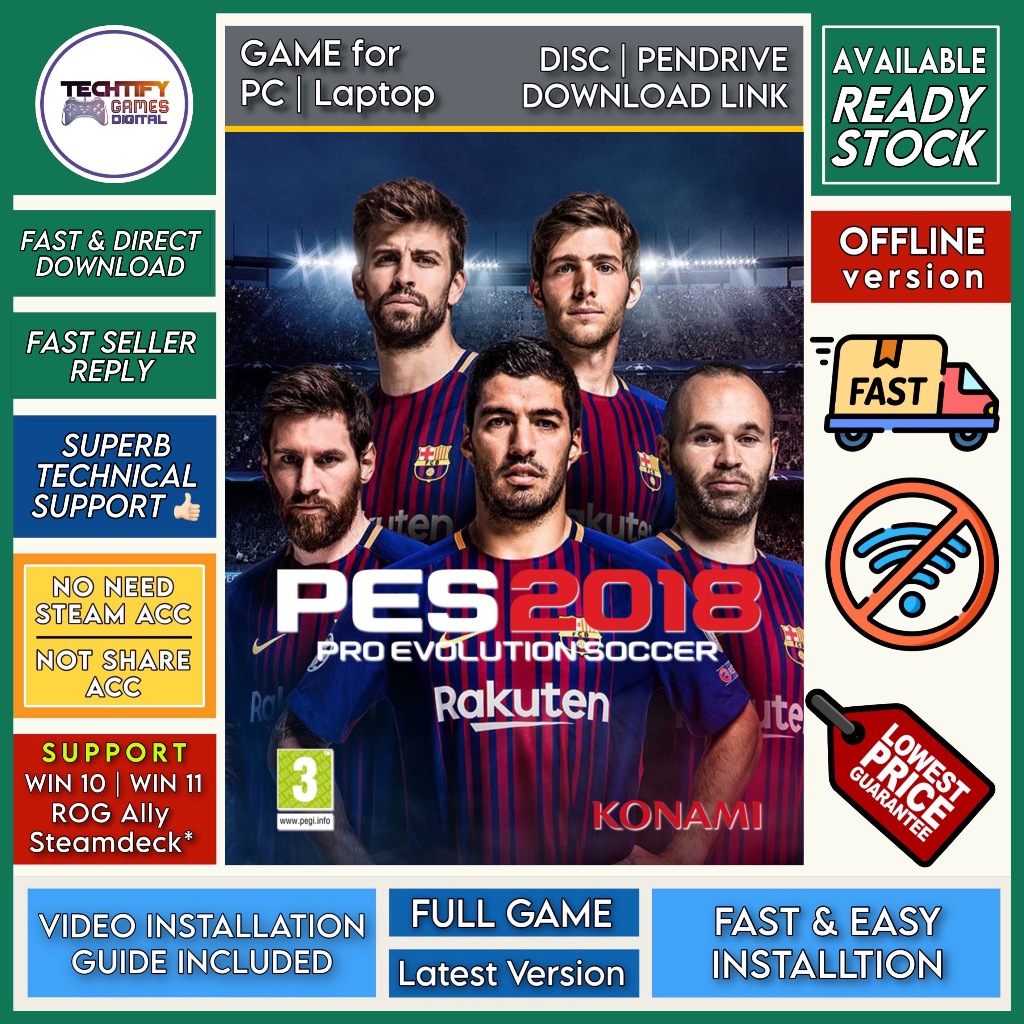 [PC Game] Pro Evolution Soccer (PES 2018) + PTE Patch World Cup ...