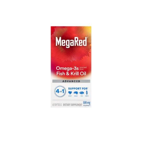 Schiff, MegaRed®, Advanced 4 In 1 Omega-3s, 500 mg, 40 Softgels ...