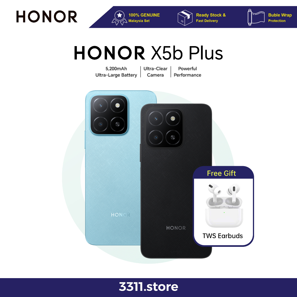 HONOR X5b Plus 4G (4GB+128GB) Smartphone 5200mAh Battery｜50MP Dual ...