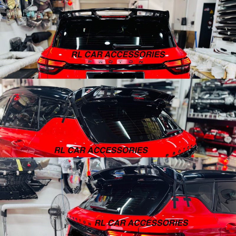 Proton X50 Sport V2 rear roof top center trunk bonnet hood gt spoiler ...
