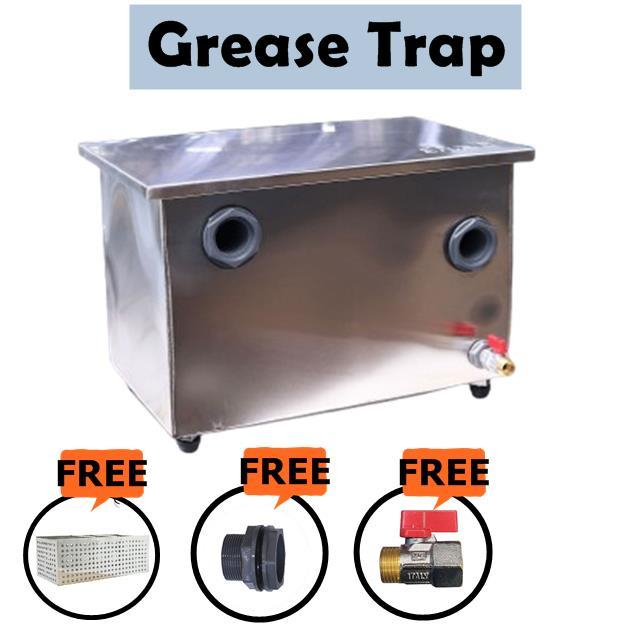 Grease Trap 350mm/Stainless Steel Grease Trap/Perangkap Minyak Gris 14L ...