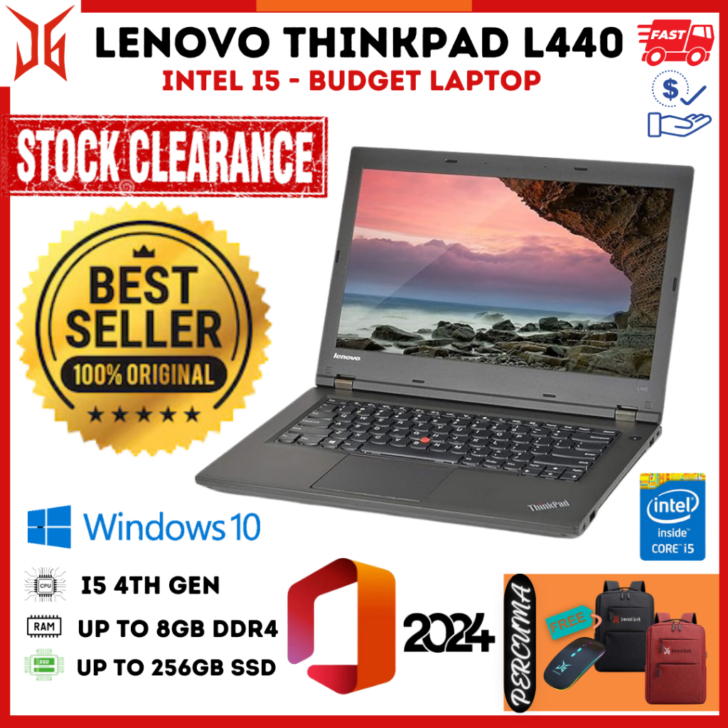 Laptop Budget Lenovo ThinkPad L440 INTEL I5 - High-Performance Laptop for Work and Study ...
