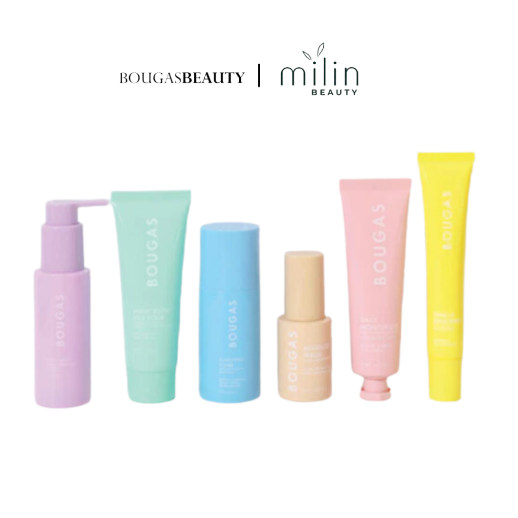 BOUGAS Advance Serum/Face Scrub/Milky Cleanser/Moisturizer/Sunscreen ...