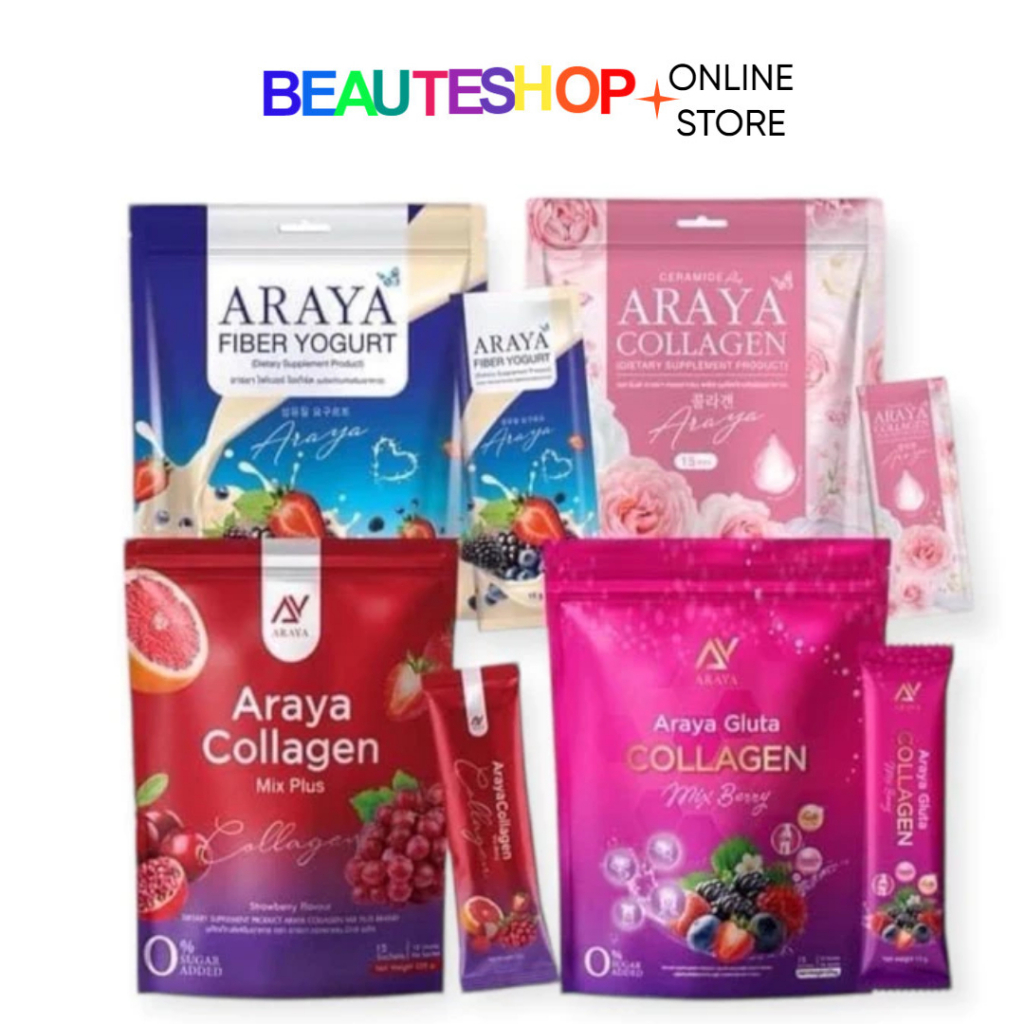💯% ARAYA COLLAGEN MIX PLUS 🍇🍒 | Shopee Malaysia