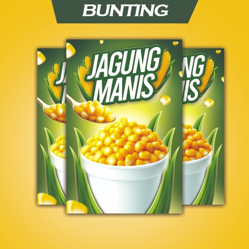 Banner Bunting Jagung Manis Wangi Mentega Murah Cantik Pasar Malam ...