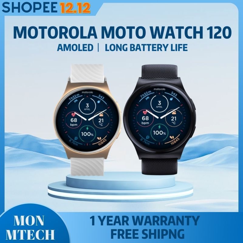Motorola Moto Watch 120 - Premium Smartwatch for Men with AMOLED ...