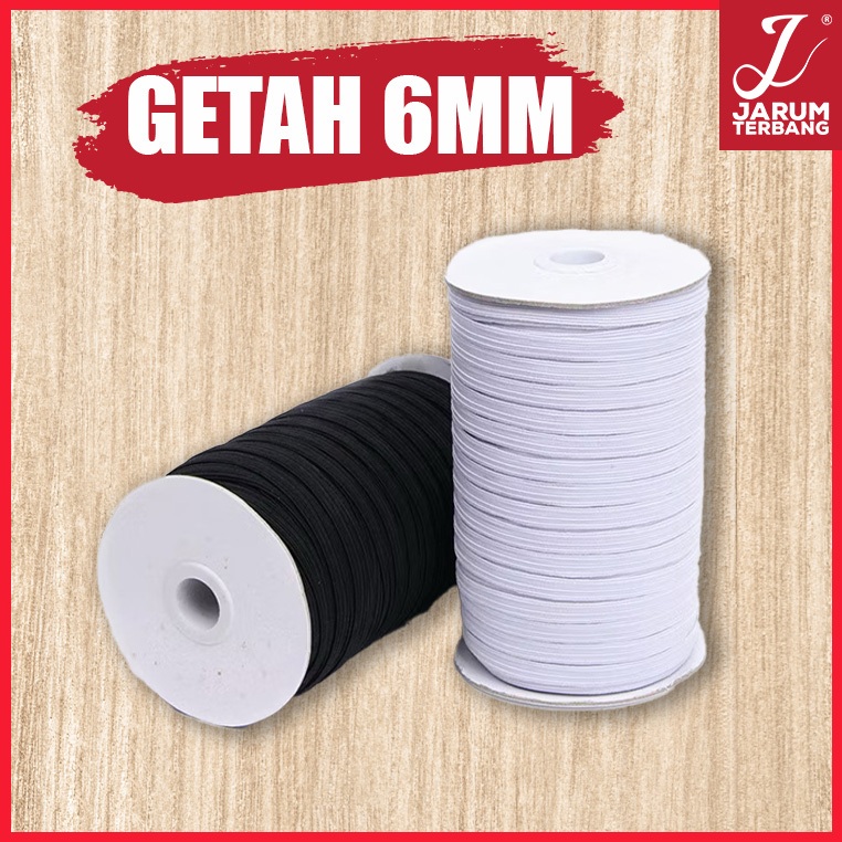 Getah Lembut Lebar 6mm / Getah Leper / Getah Kain / Elastic Tape ...