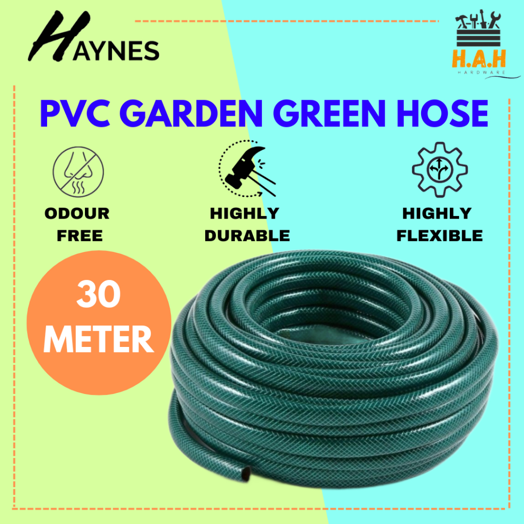 🔥RM30.00🔥 HAYNES Heavy Duty 2.5MM Reinforced PVC Flexible Garden Hose ...