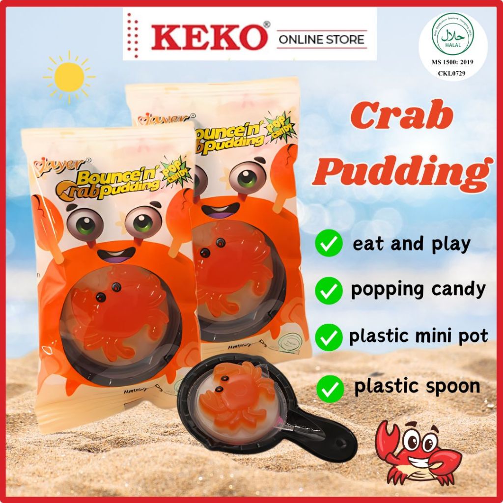 HALAL JAYER Crab Pudding Jelly with Popping Candy /Jajan Viral Agar ...
